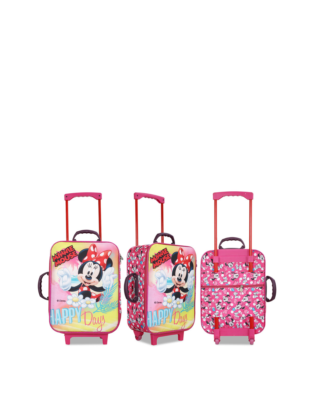 Buy Disney Kids Pink Minnie Mouse Trolley Bag - Trolley Bag for Unisex ...