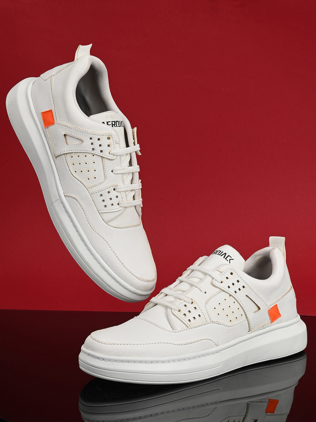 Buy AfroJack Men White Perforated Sneakers - Casual Shoes for Men ...