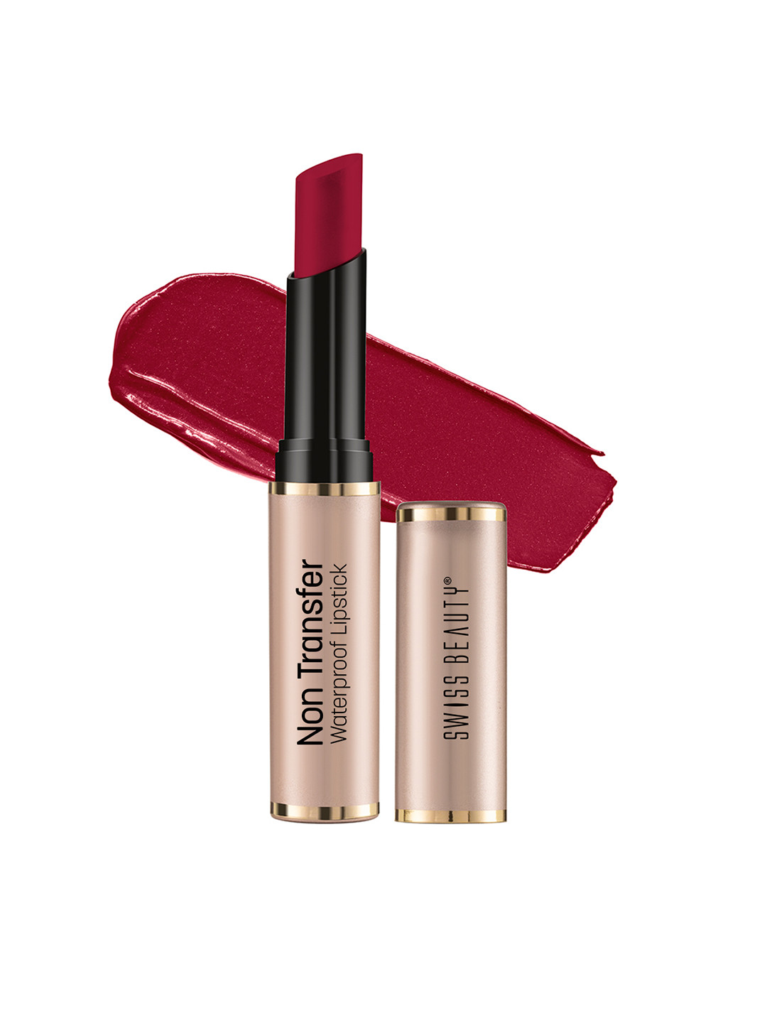 Buy SWISS BEAUTY Non Transfer Water Proof Lipstick Magic Maroon 411 ...