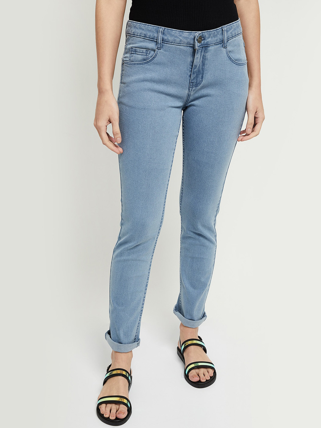 Buy Max Women Blue Slim Fit Jeans - Jeans for Women 15581582 | Myntra