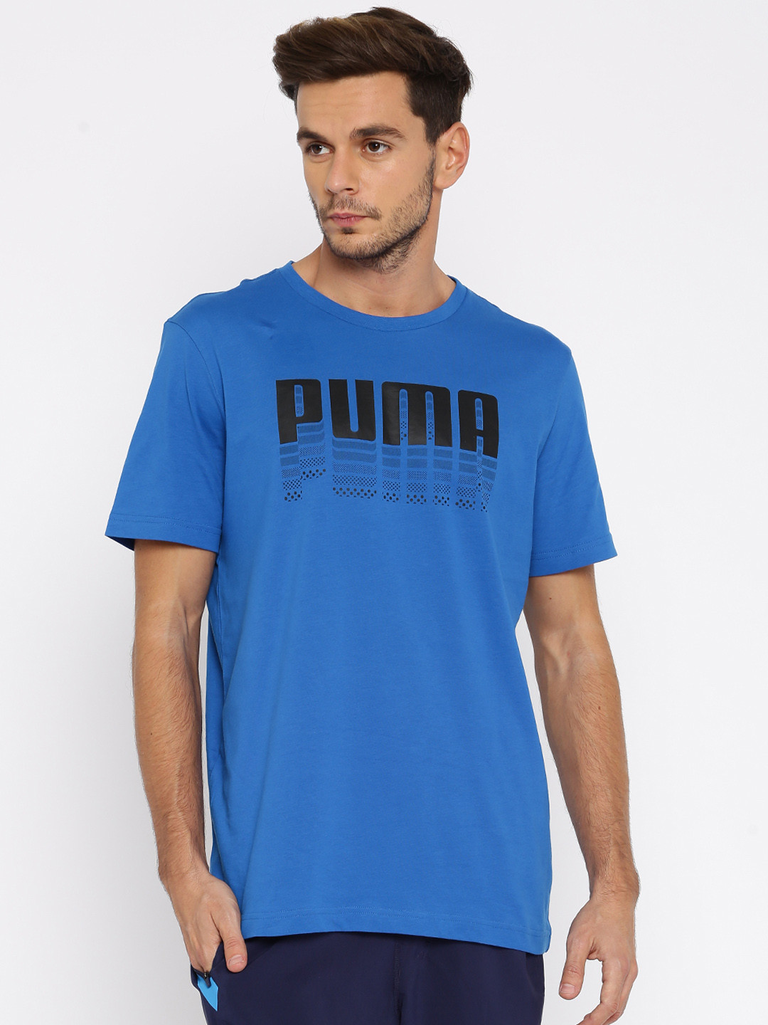 Buy Puma Men Blue Levels Printed Round Neck Dry CELL T Shirt - Tshirts ...