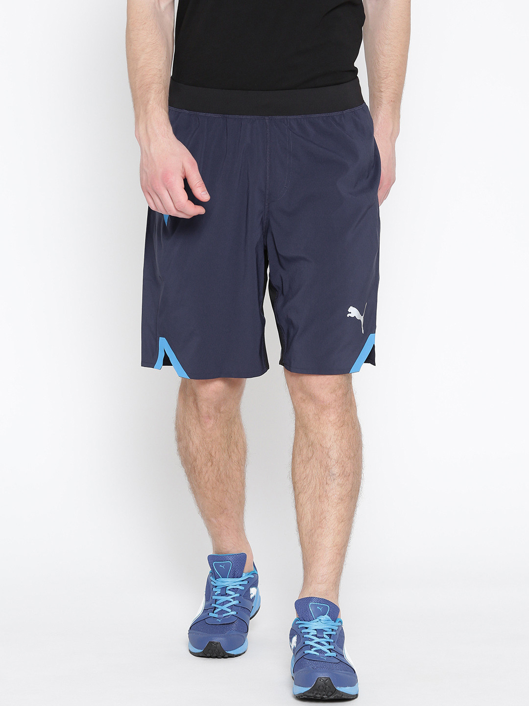 Buy PUMA Men Navy Blue Bonded TECH Solid Regular Fit Dry CELL Sports ...