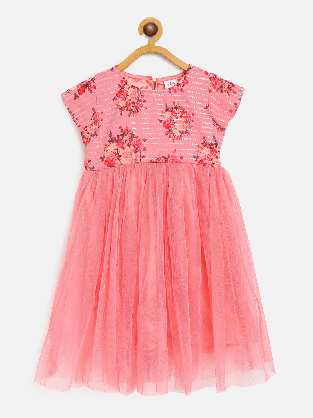 Buy Bella Moda Peach Coloured Floral Dress - Dresses for Girls 15583946 ...