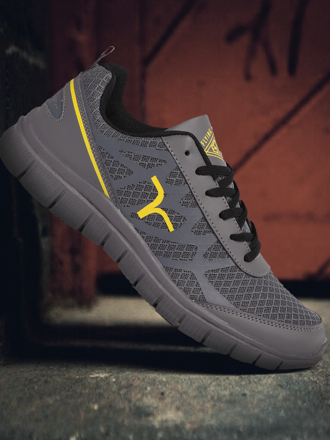 Buy Flying Machine Men Grey Rouse Walking Shoes - Sports Shoes for Men ...