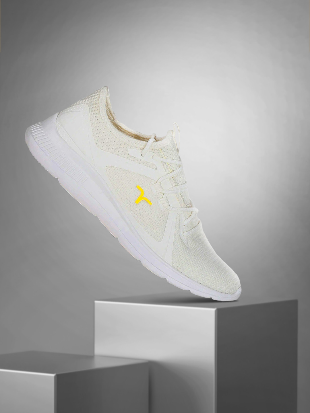 Buy Flying Machine Men Off White Mesh Walking Shoes - Sports Shoes for ...