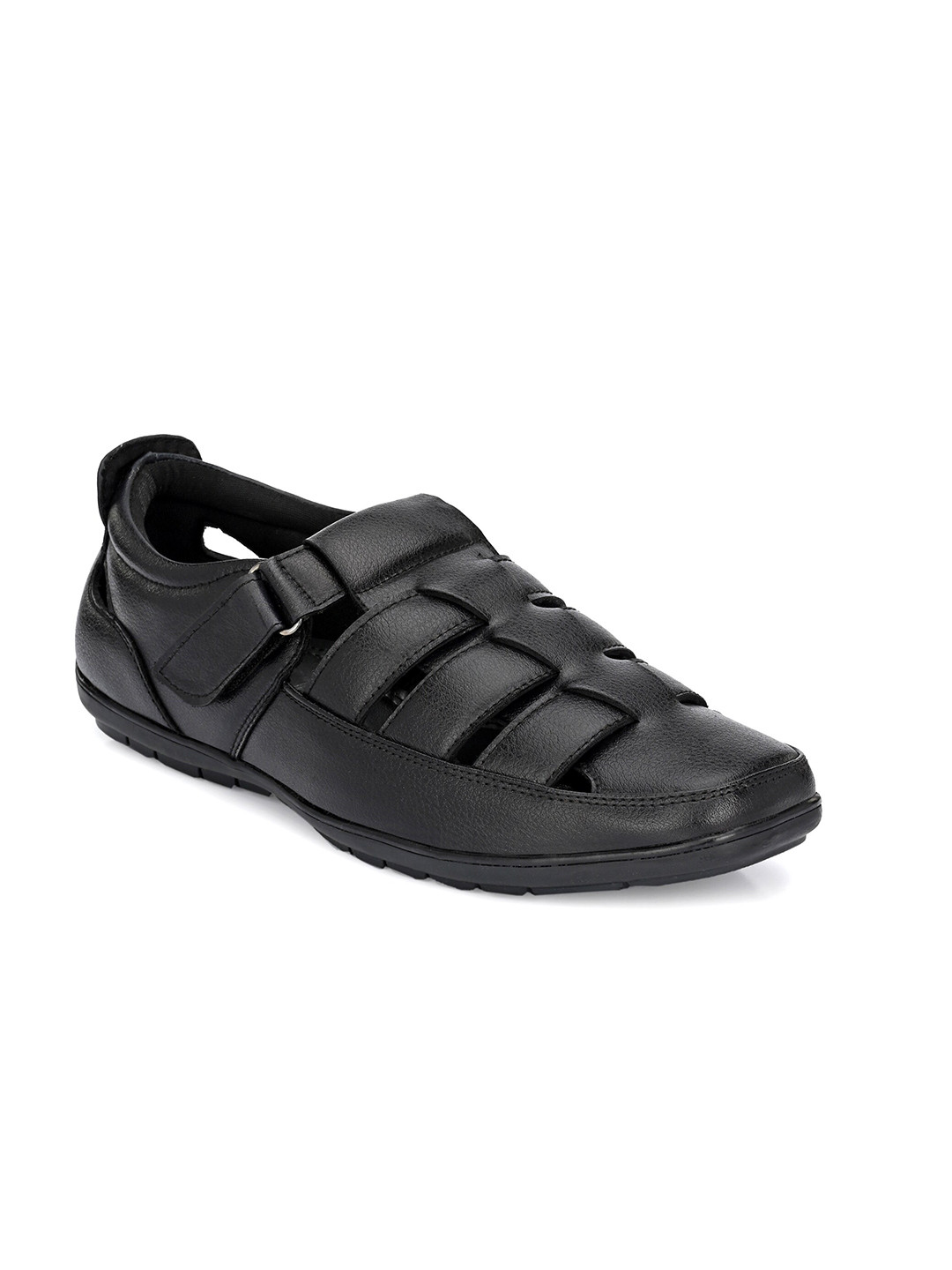 Buy Provogue Men Black Ethnic Fisherman Sandals - Sandals for Men ...