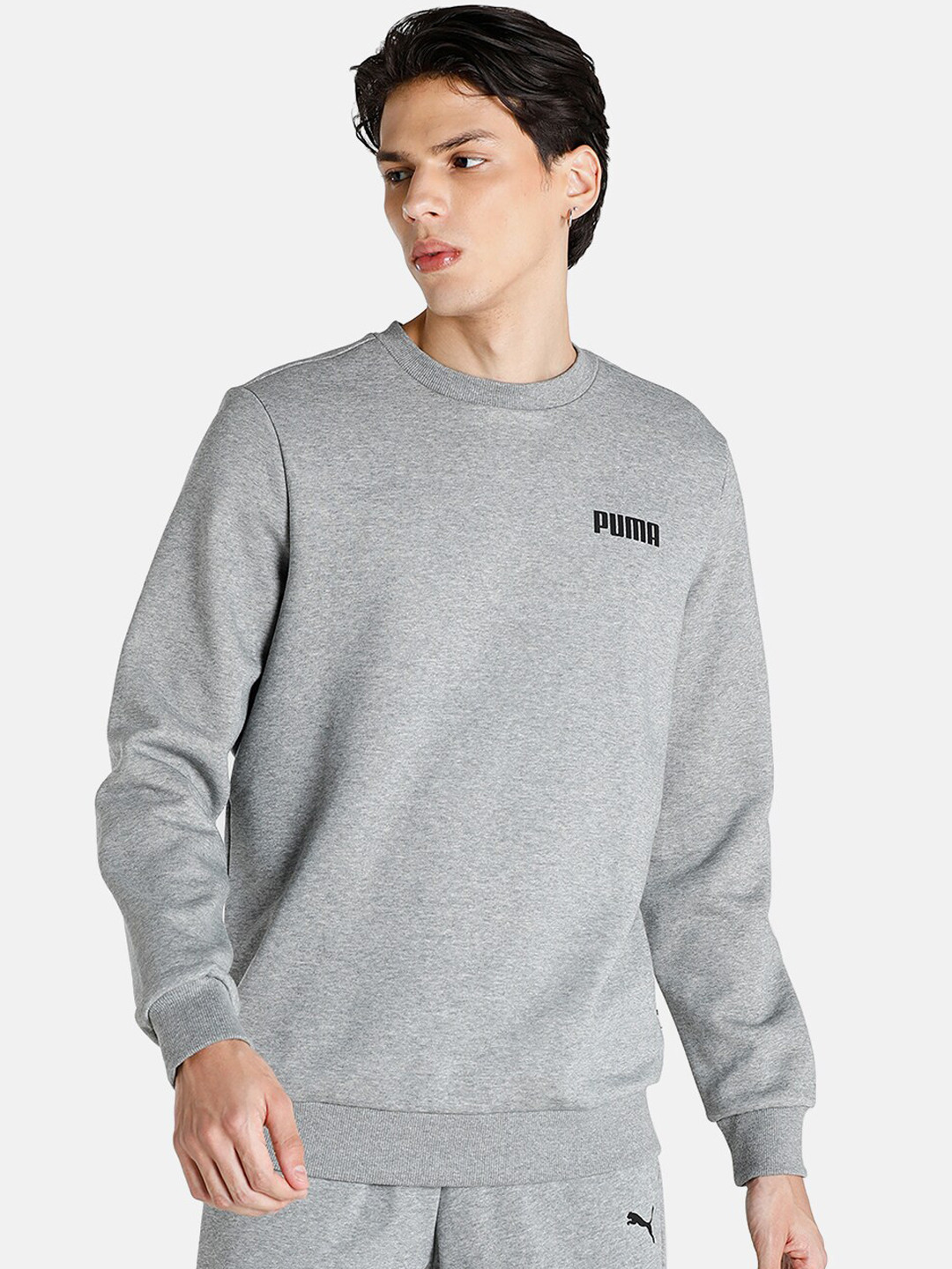 Buy Puma Men Grey Regular Fit Sweatshirts - Sweatshirts for Men ...