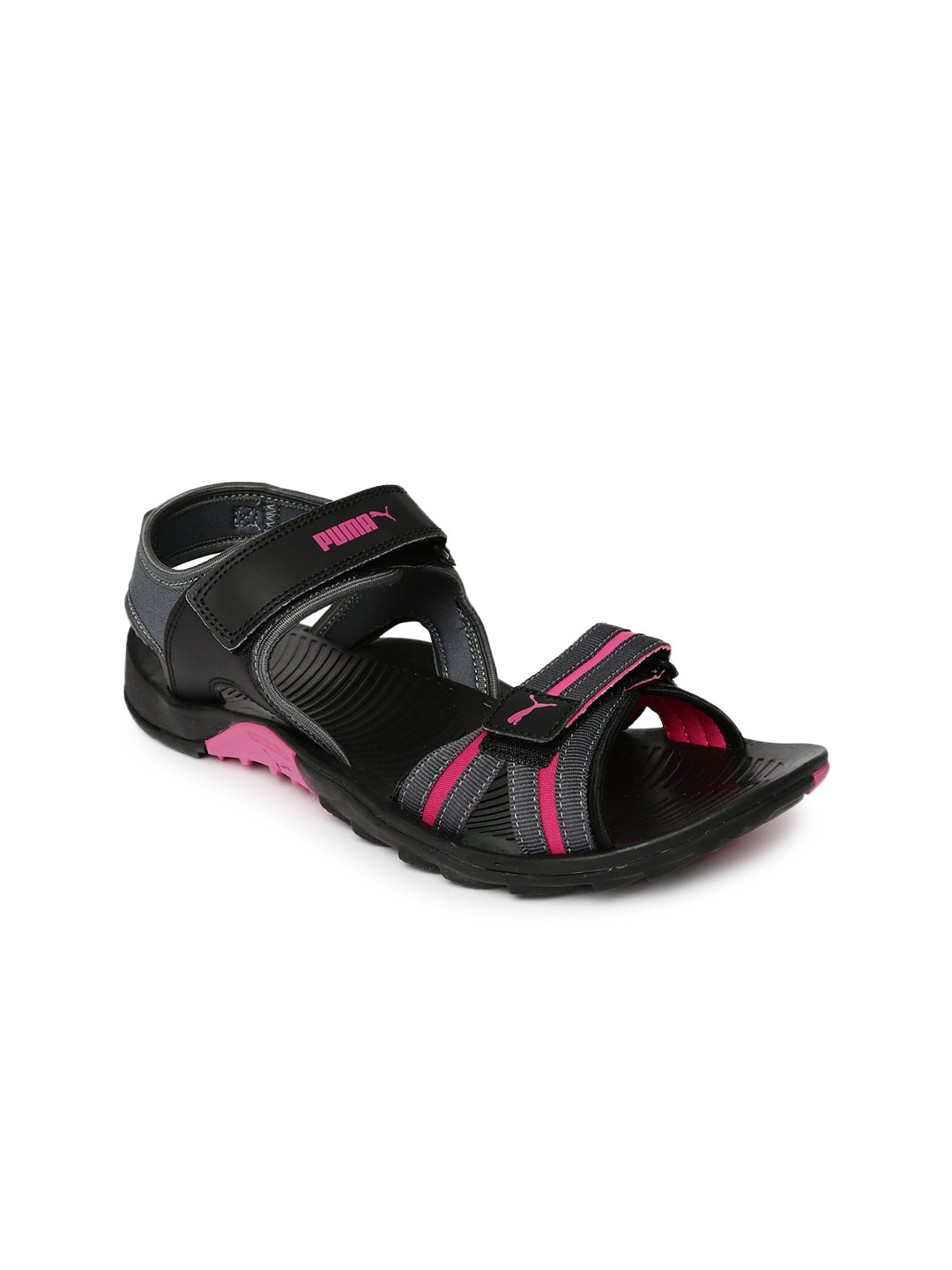 Buy PUMA Women Comfy Grey & Pink Sports Sandals - Sports Sandals for ...