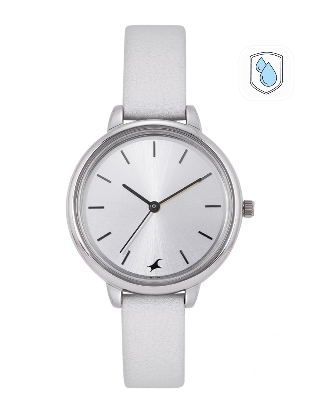 Buy Fastrack Women Grey Brass Dial & Silver Toned Leather Straps ...