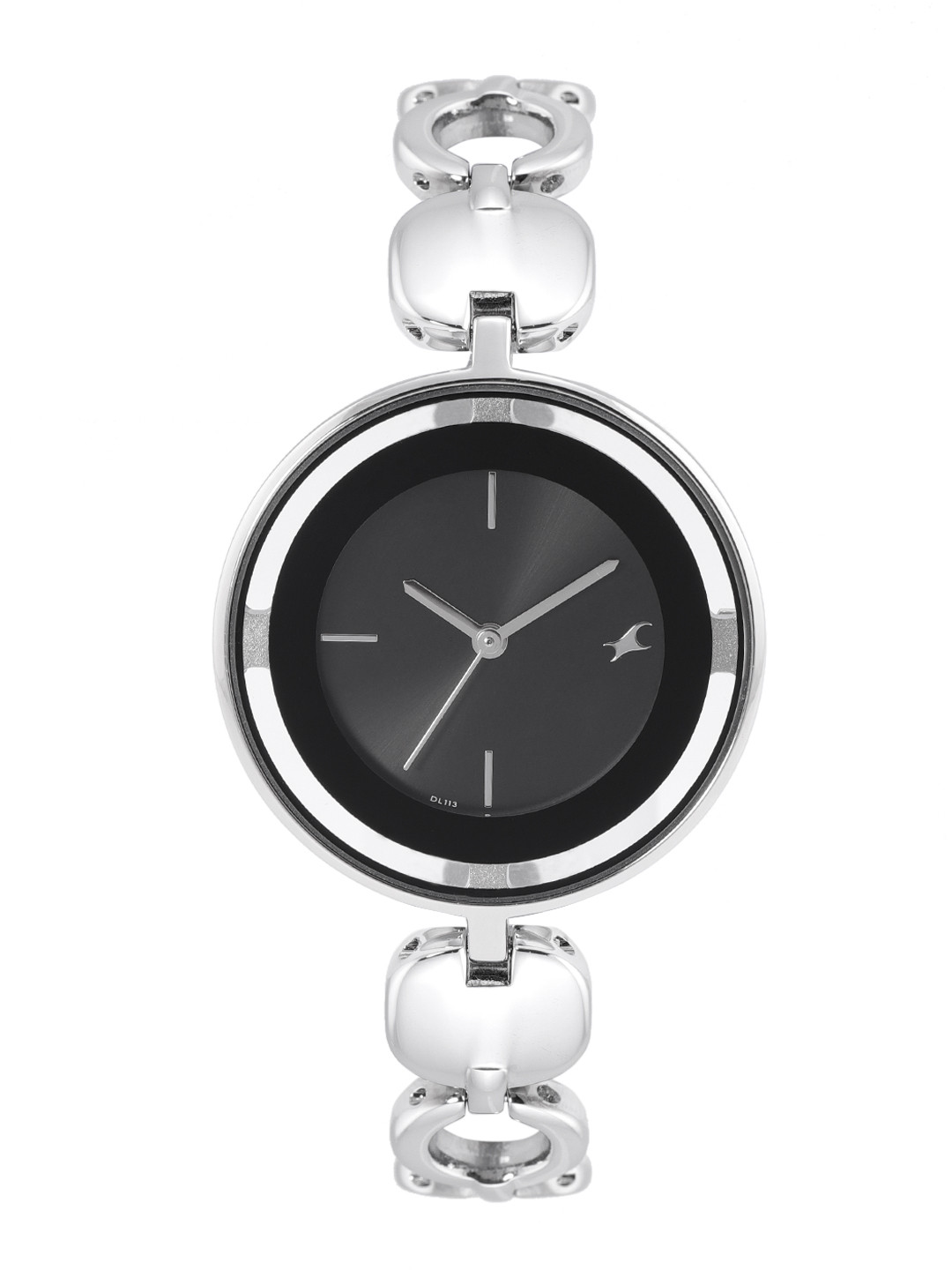 Buy Fastrack Women Black Dial & Steel Toned Strap Analogue Watch ...