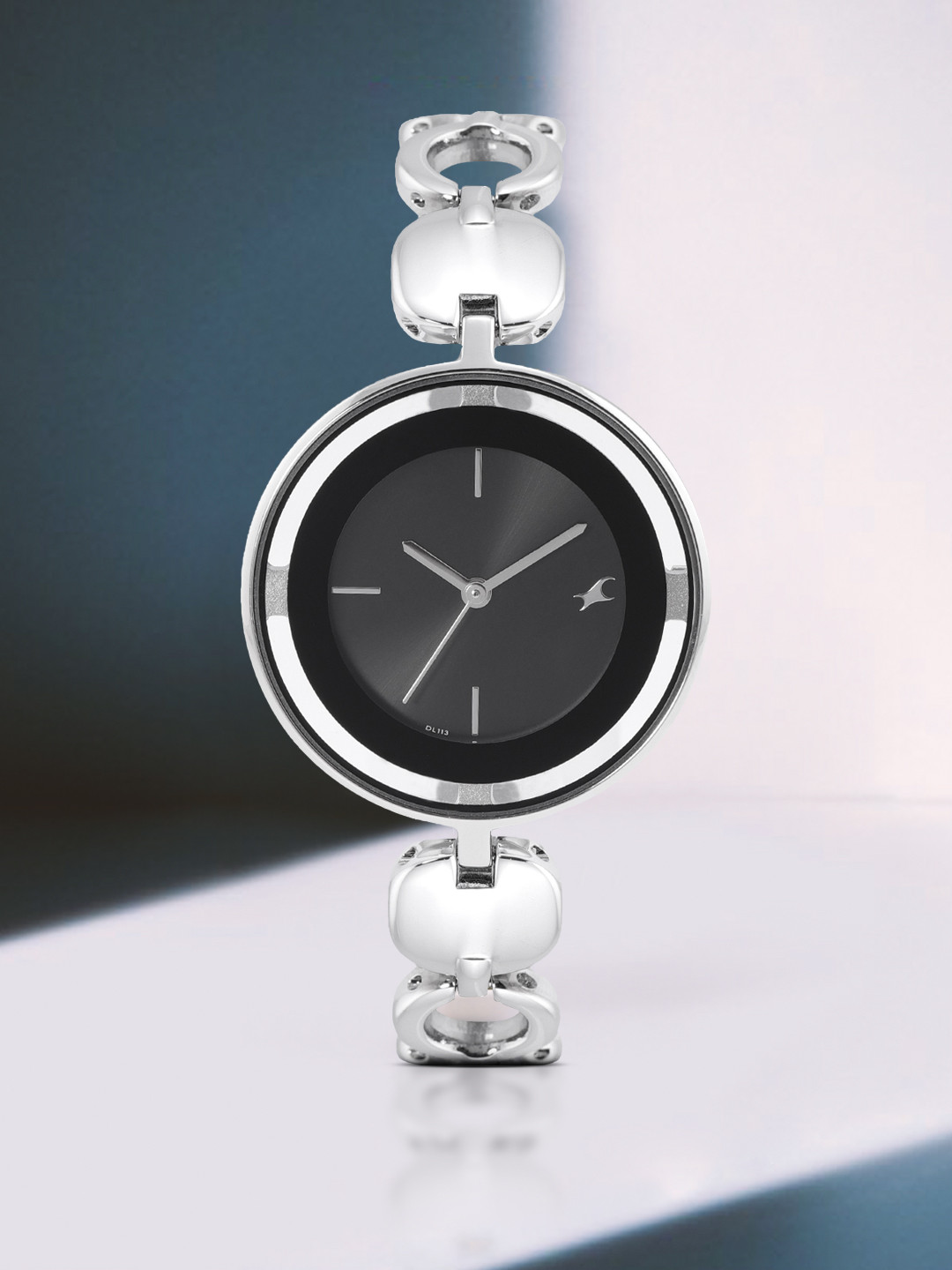 Buy Fastrack Women Black Dial & Steel Toned Strap Analogue Watch ...