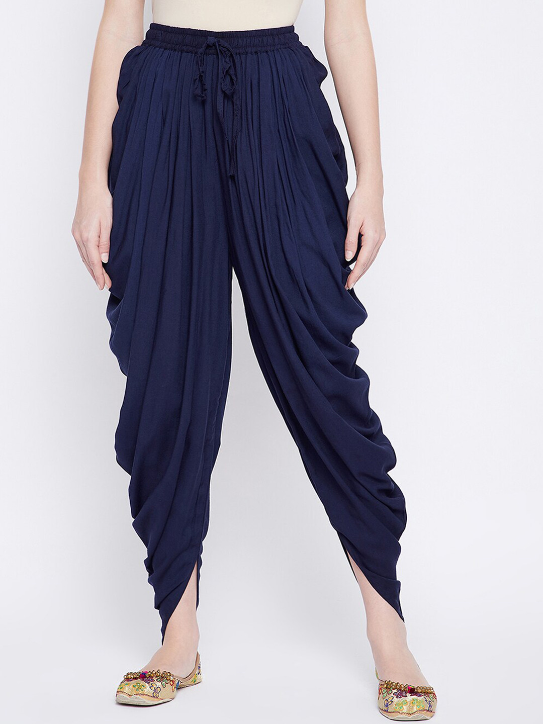 Buy TULIP 21 Women Navy Blue Solid Dhoti Pants - Dhotis for Women ...