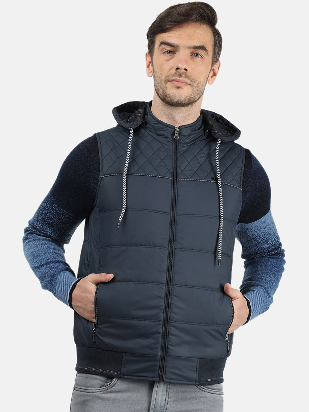 Buy Monte Carlo Men Navy Blue Padded Jacket - Jackets for Men 15597188 ...