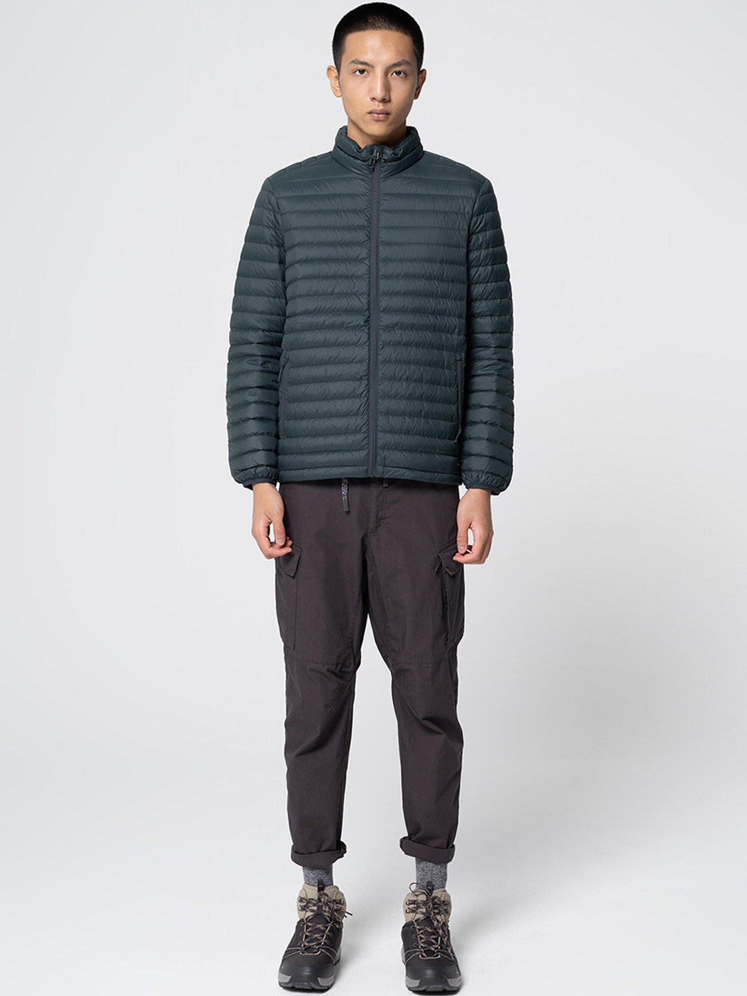 Buy FORCLAZ By Decathlon Men Blue Solid Trekking Down Insulator Hiking ...