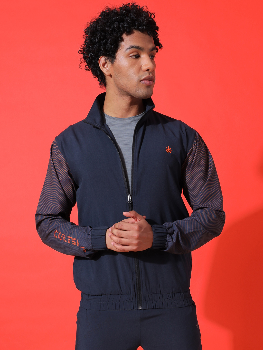 Buy Cultsport Men Navy Blue Training Or Gym Sporty Jacket - Jackets for ...
