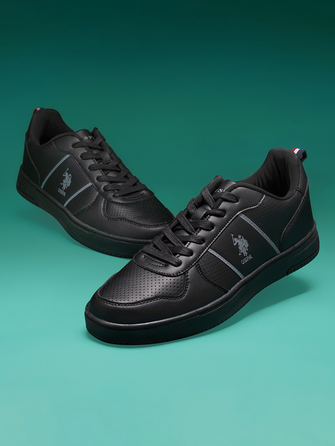 Buy U S Polo Assn Men Black PU Sneakers - Casual Shoes for Men 15607912 ...