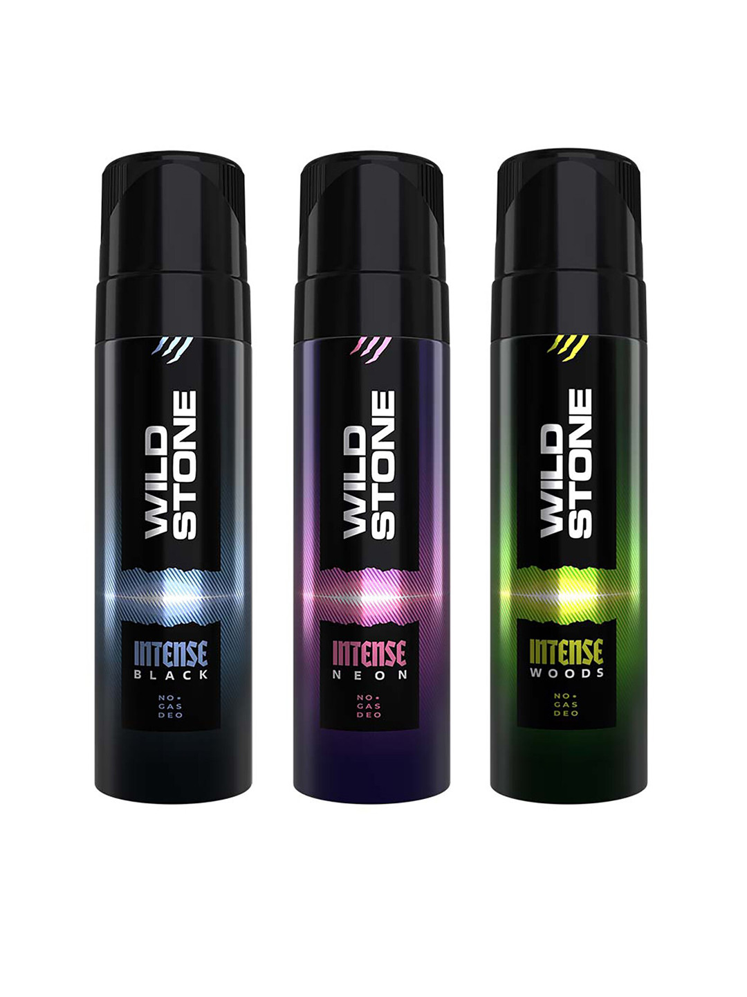 Buy Wild Stone Pack Of 3 Men Intense Black Neon And Wood No Gas ...
