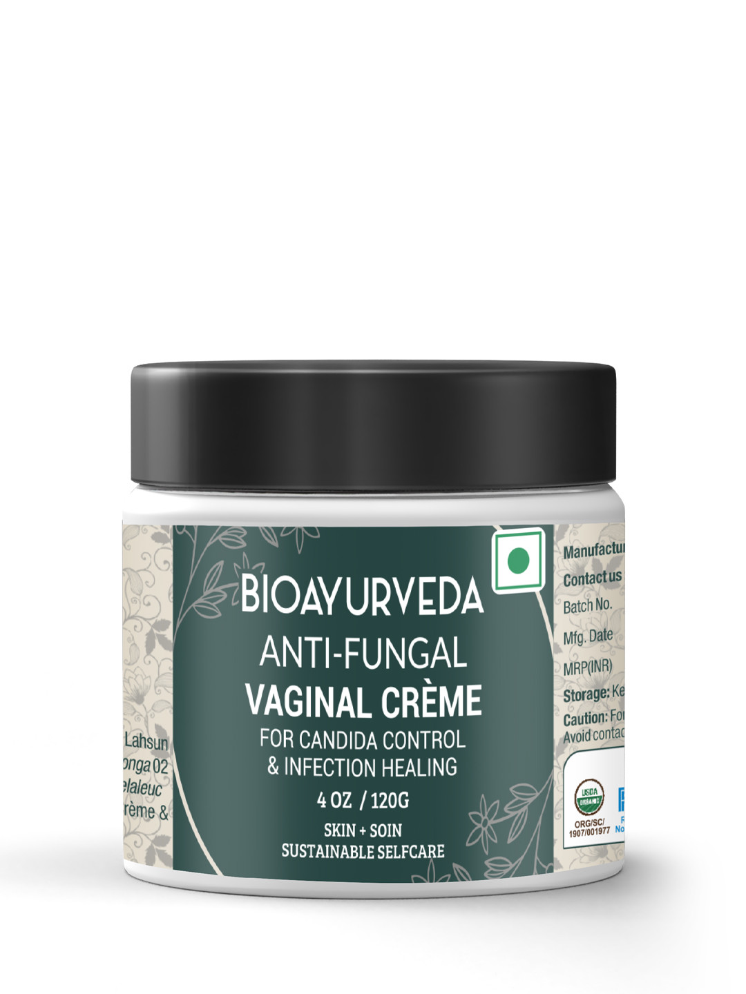 Buy BIOAYURVEDA Anti Fungal Vaginal Creme 120g - Intimate Hygiene for ...
