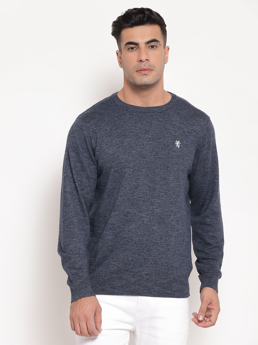 Buy Red Tape Men Blue Solid Pullover - Sweaters for Men 15649172 | Myntra