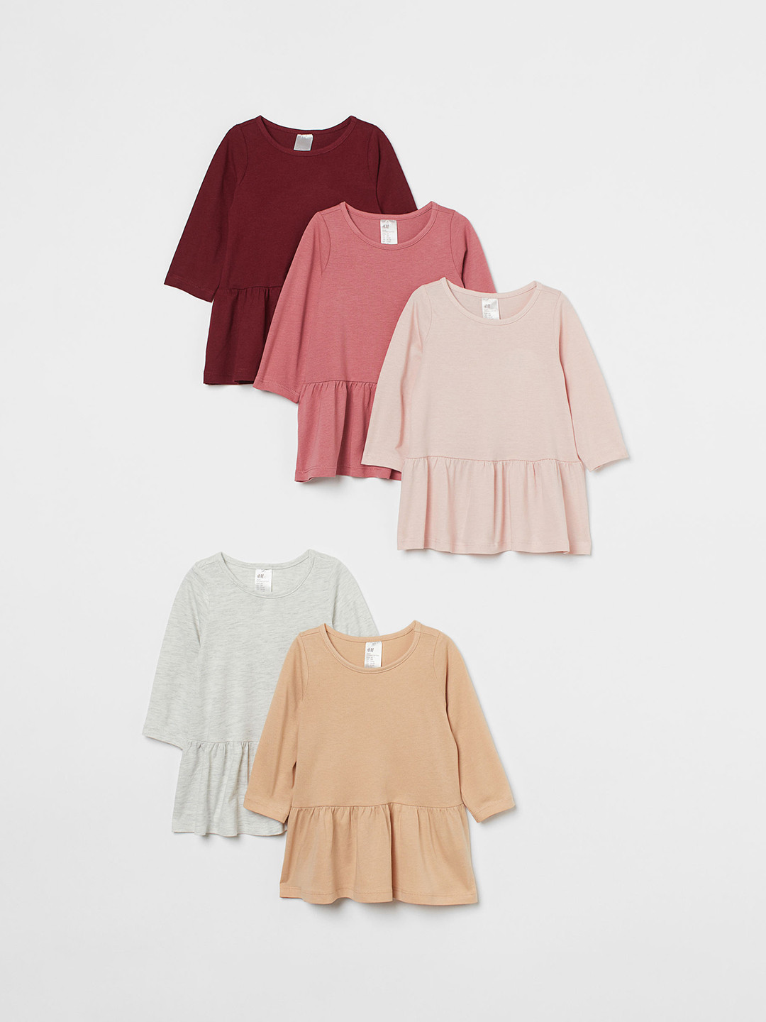 Buy H&M Kids Girls 5 Pack Jersey Dresses - Dresses for Girls 15650832 ...