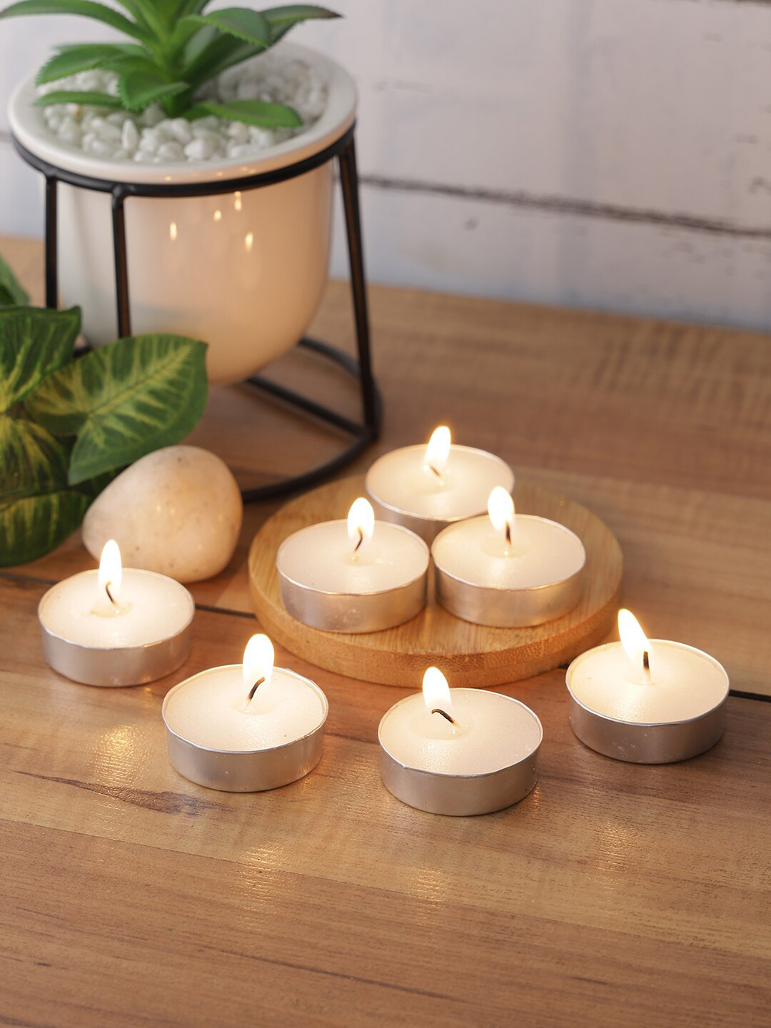 Buy Abode Set Of 50 Tea Light Candles - Pooja Essentials for Unisex ...