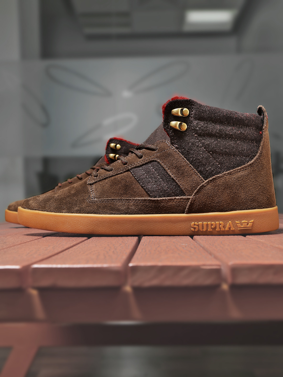 Buy Supra Men Brown Colourblock High Tops Sneakers - Casual Shoes for ...
