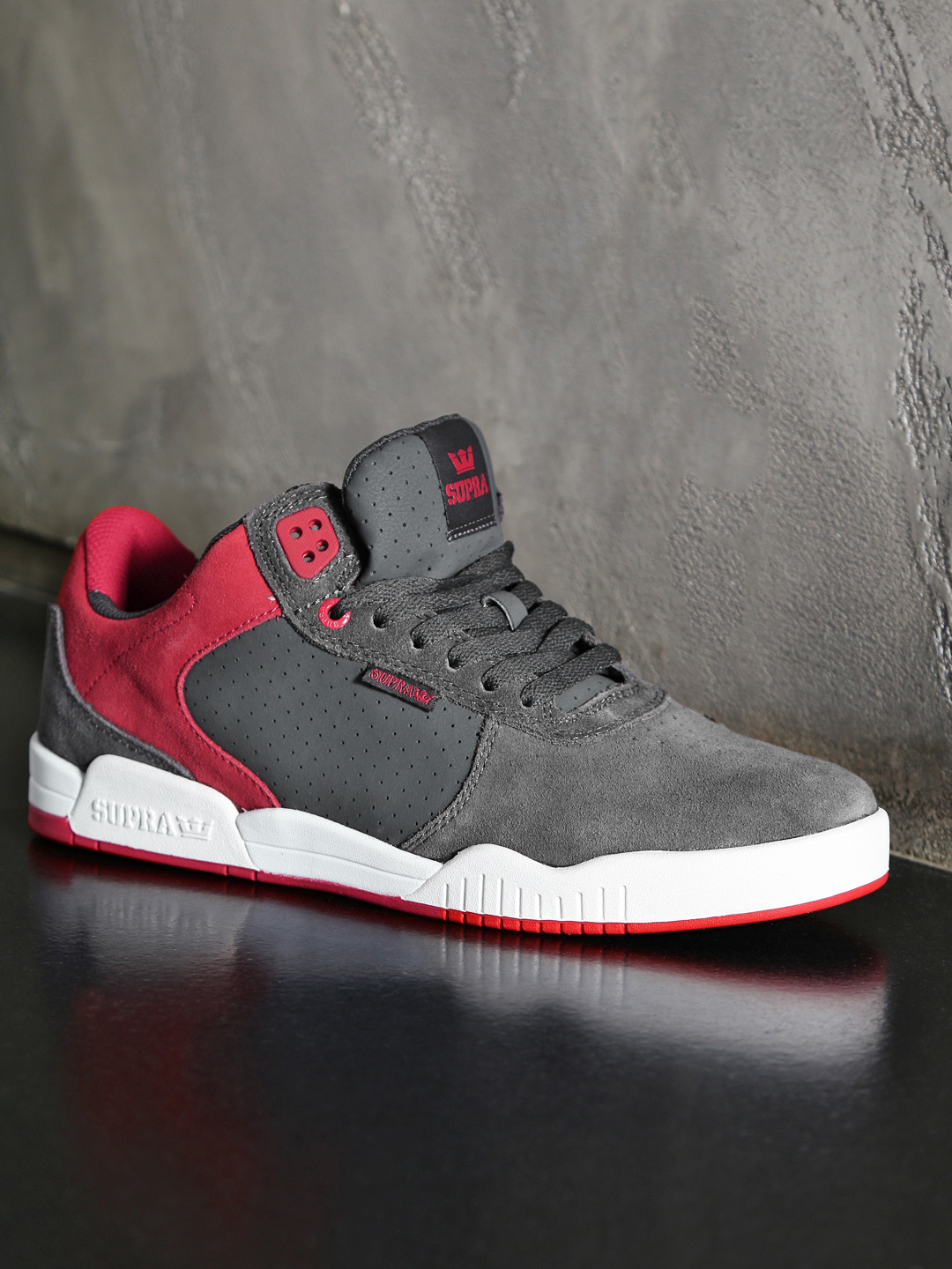 Buy Supra Men Grey Solid Regular Sneakers - Casual Shoes for Men ...