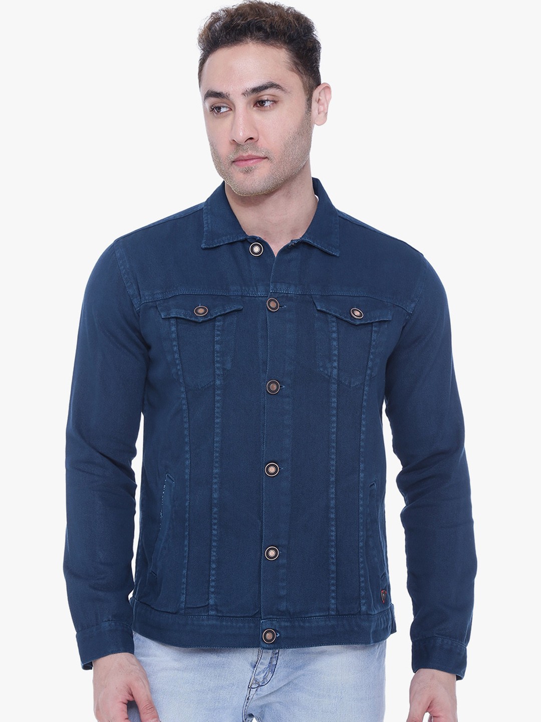 Buy Kuons Avenue Men Teal Blue Denim Jacket Jackets For Men 15670196