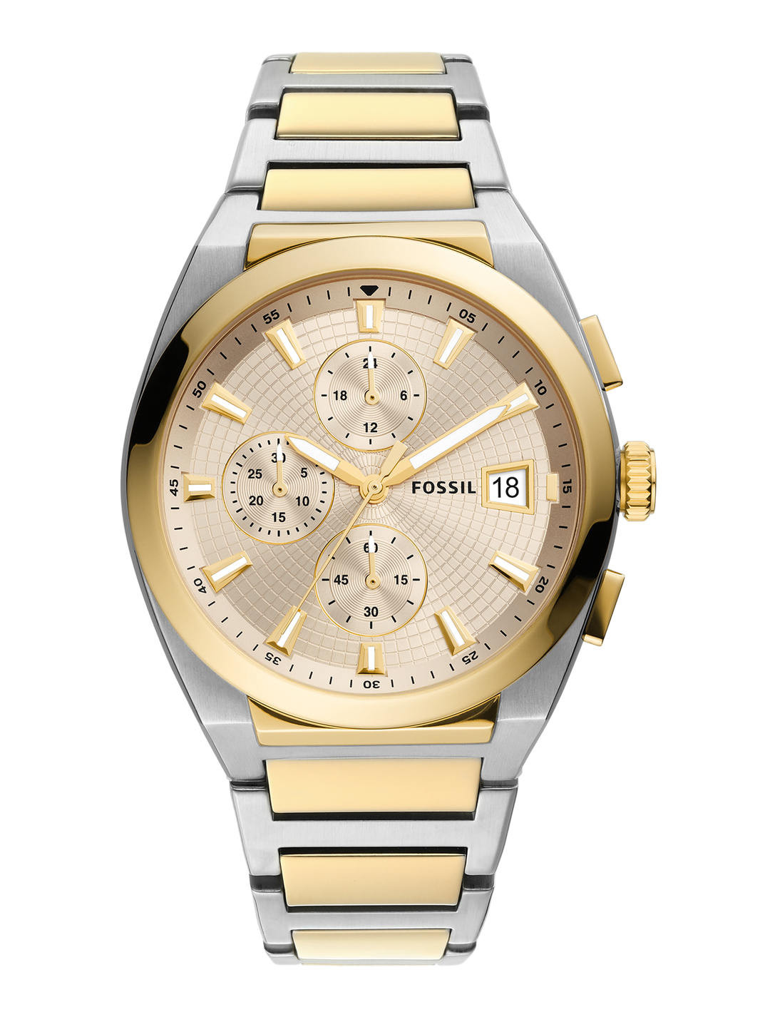 Buy Fossil Men Gold Toned Dial & Gold Toned Stainless Steel Straps ...