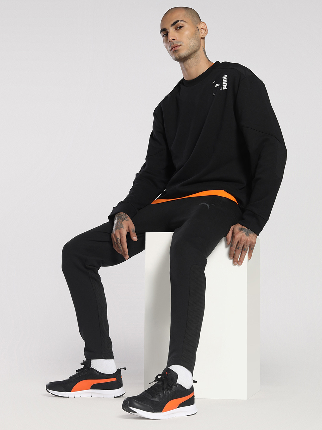 Buy Puma Men Black Solid Prom IDP Sneakers - Casual Shoes for Men ...