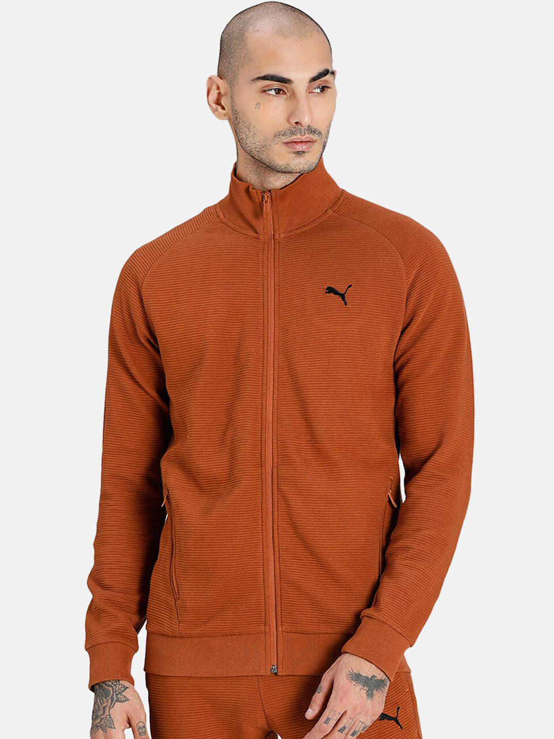 Buy Puma Men Brown OTTOMAN Sweat Track Jacket - Jackets for Men ...