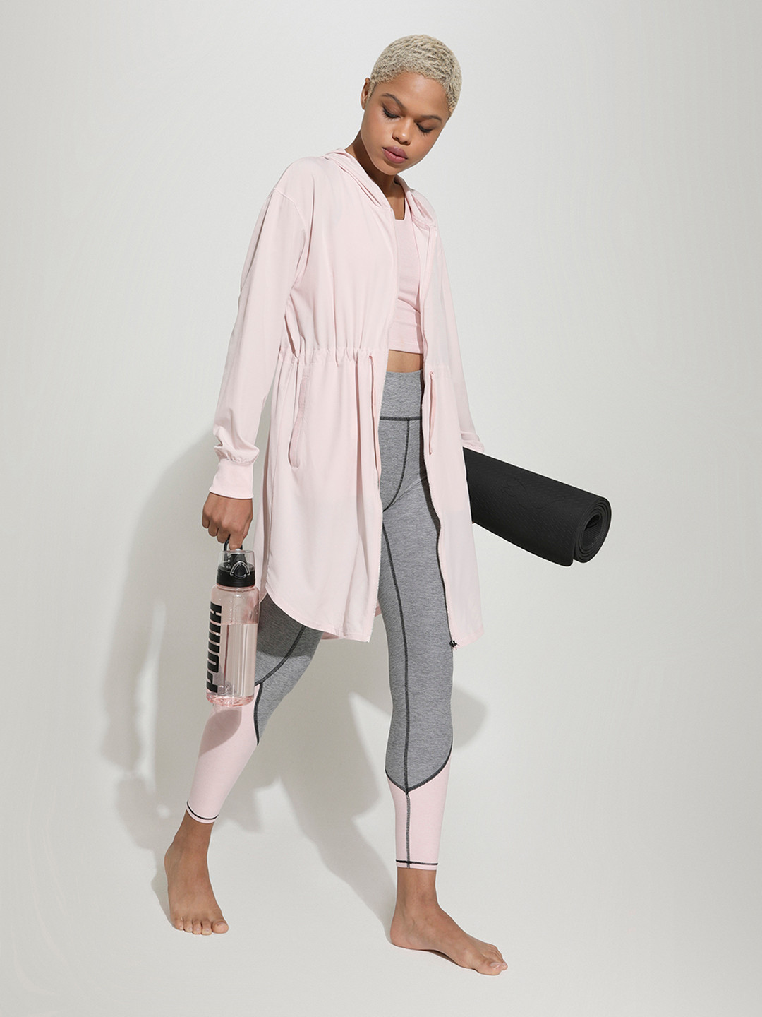 Buy Puma Women Pink Longline Studio Flow Yoga Jacket - Jackets for ...