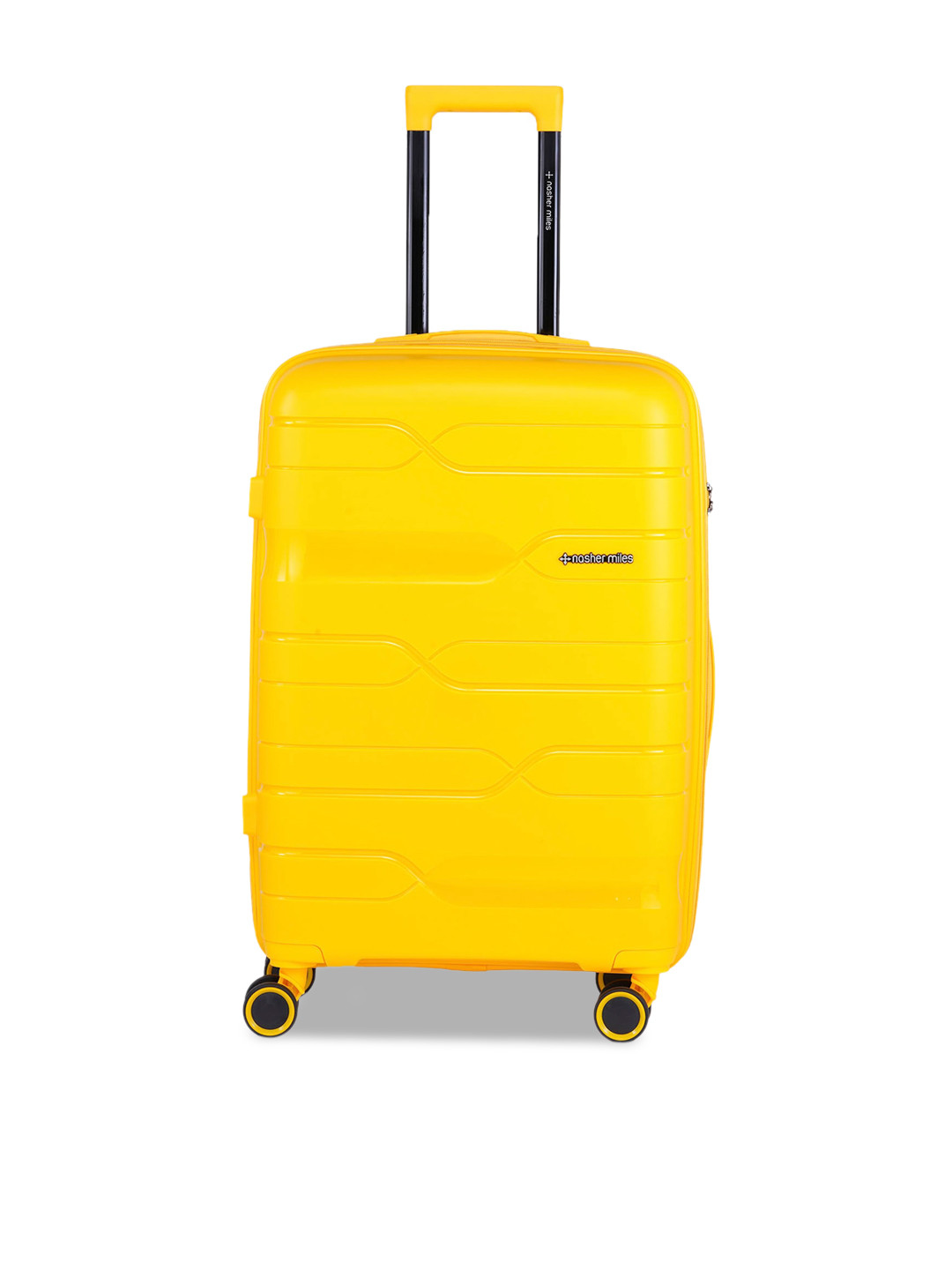 Buy Nasher Miles Yellow Textured Hard Sided Large Trolley Bag - Trolley ...