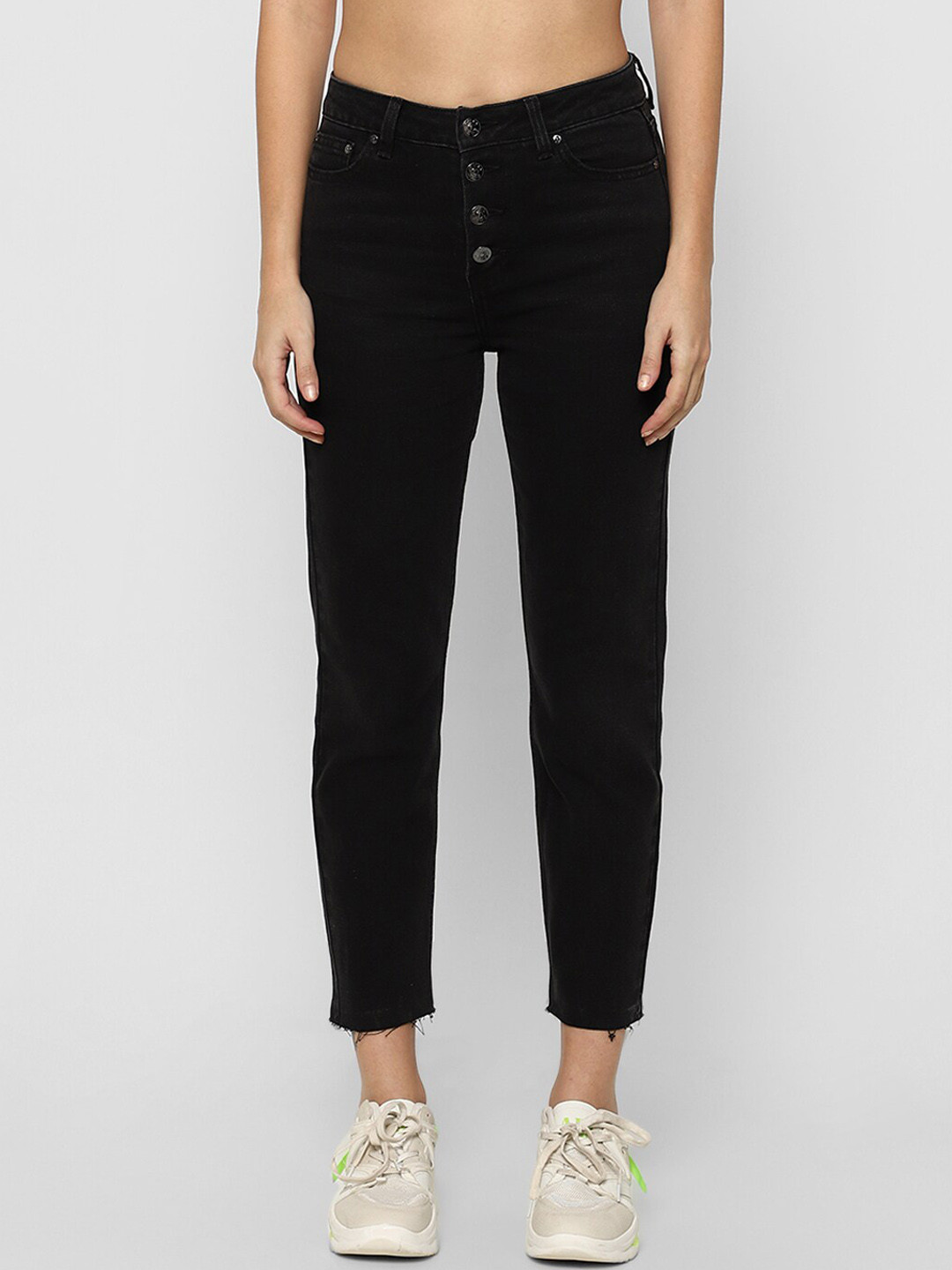 Buy ONLY Women Black Straight Fit High Rise Jeans - Jeans for Women ...