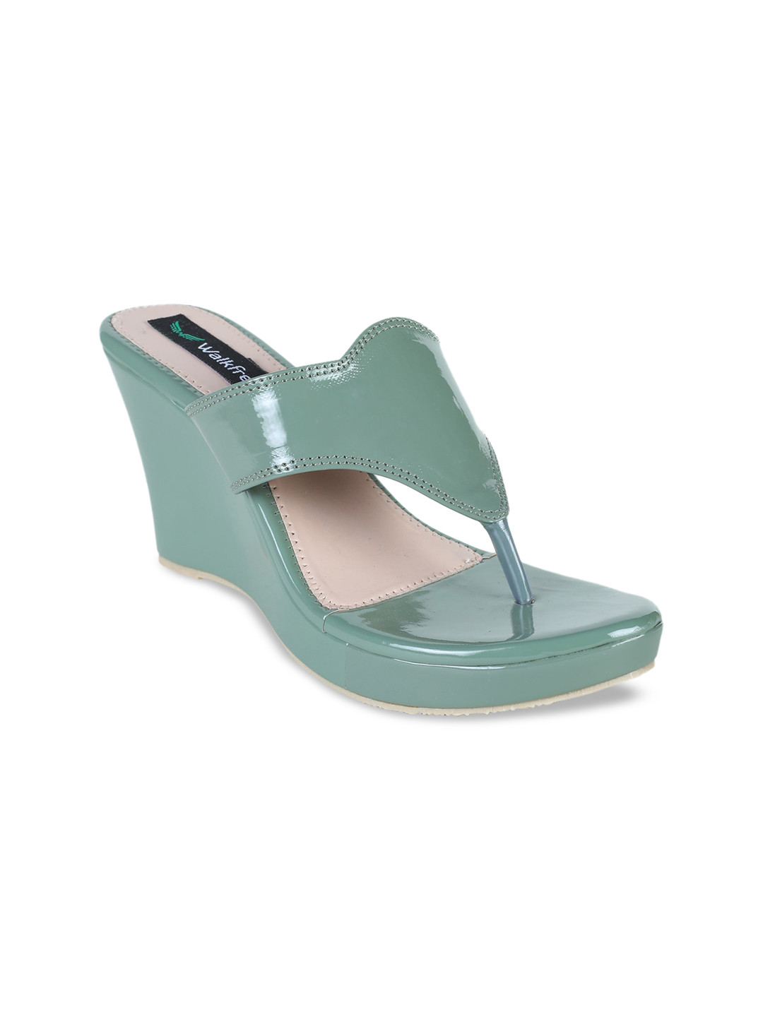 Buy Walkfree Green Wedge Sandals - Heels for Women 15722344 | Myntra