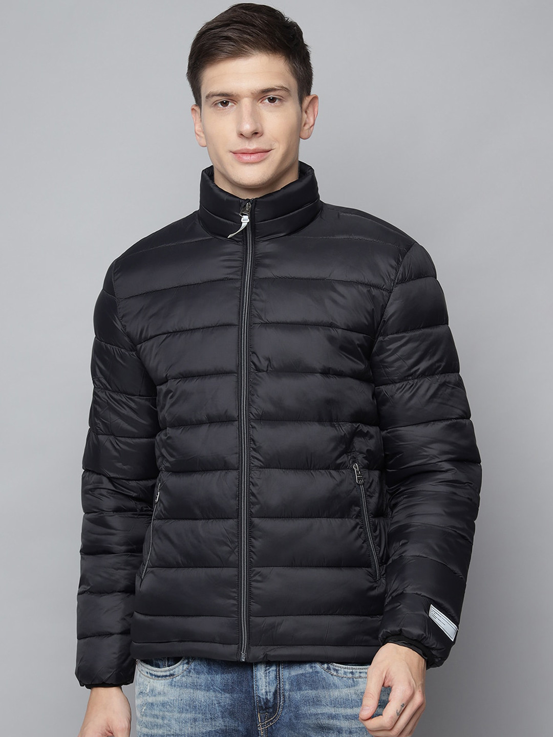 Buy LINDBERGH Men Black Lightweight Puffer Jacket - Jackets for Men ...
