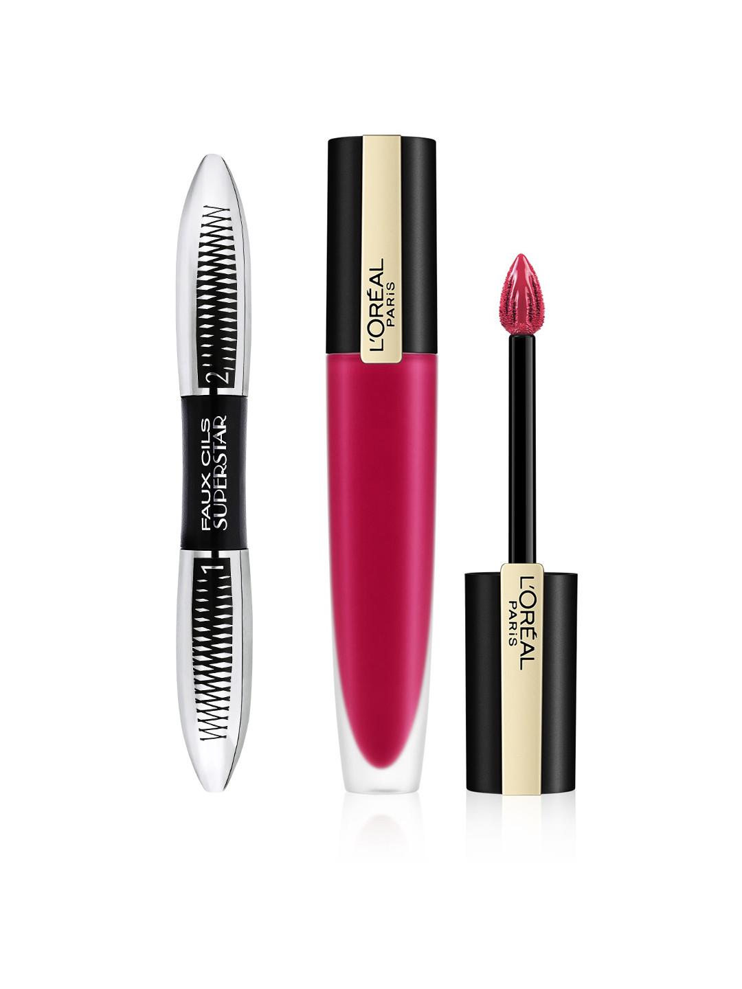 Buy LOreal Paris Set Of Rouge Signature Liquid Lip Ink 114 & Faux Cils ...