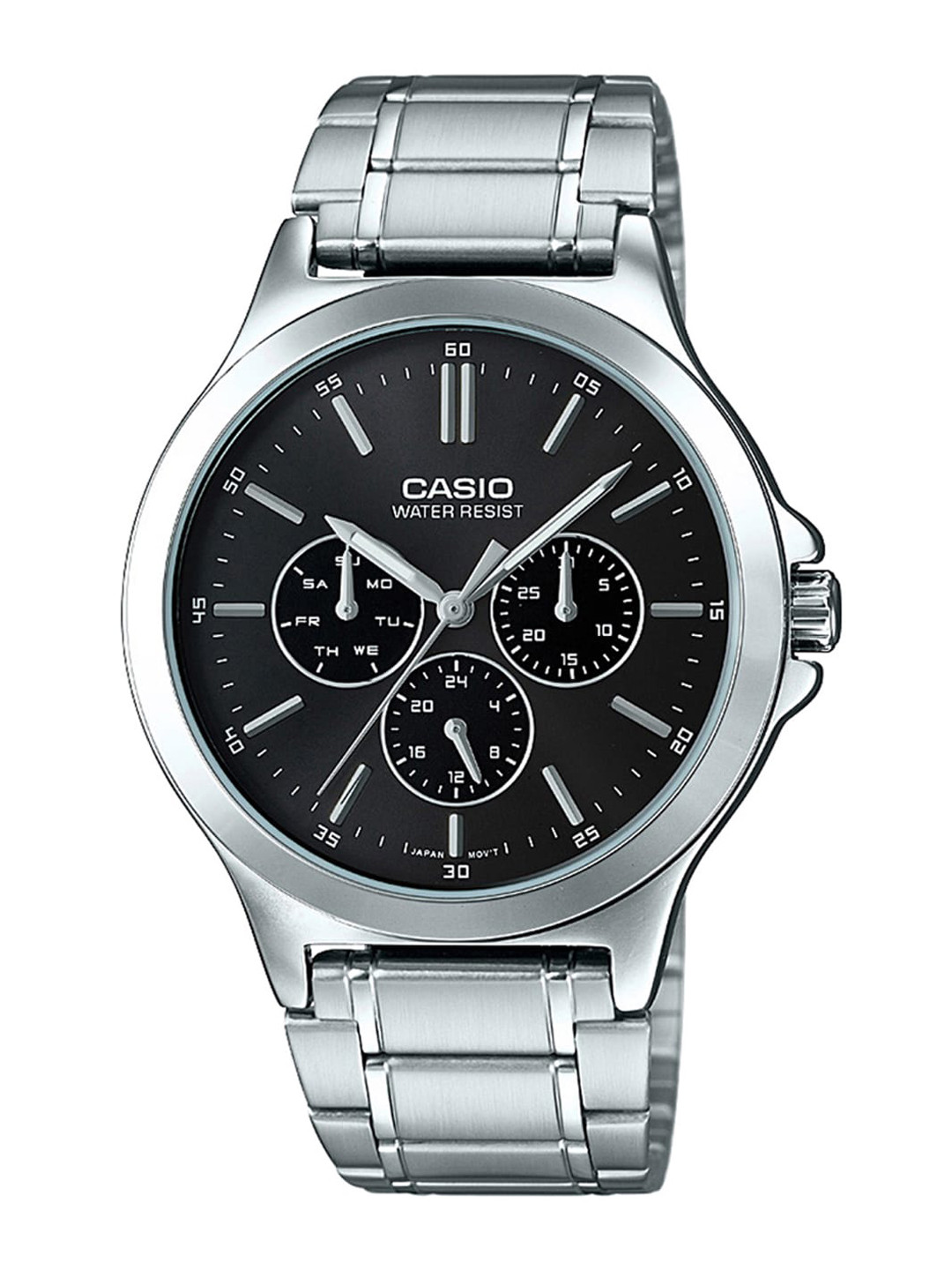 Buy CASIO Men & Silver Toned Bracelet Style Straps Analogue Watch A1891 ...