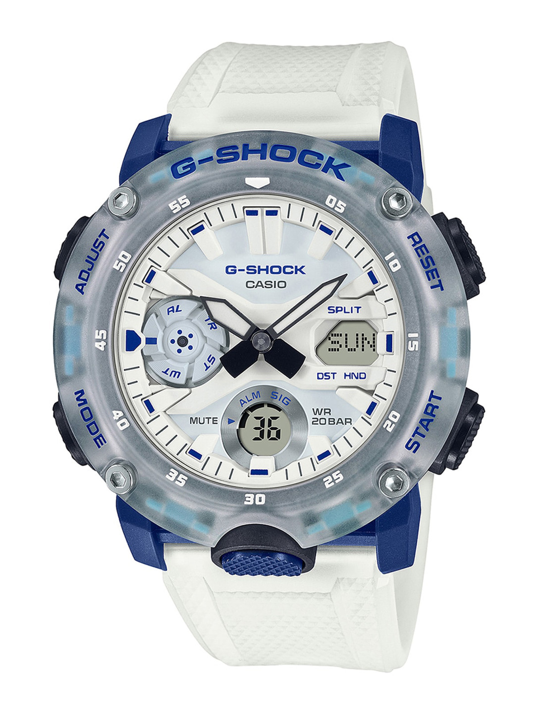 Buy CASIO Men White Patterned Dial & White Textured Straps Analogue And ...