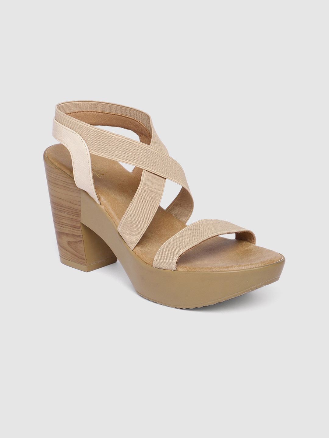 Buy Inc 5 Beige Platform Sandals - Heels for Women 15738818 | Myntra