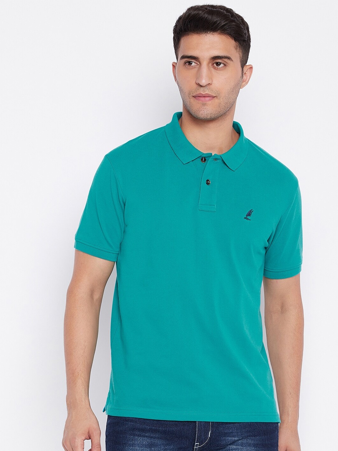 Buy Harbornbay Men Green Polo Collar T Shirt Tshirts For Men 15742474