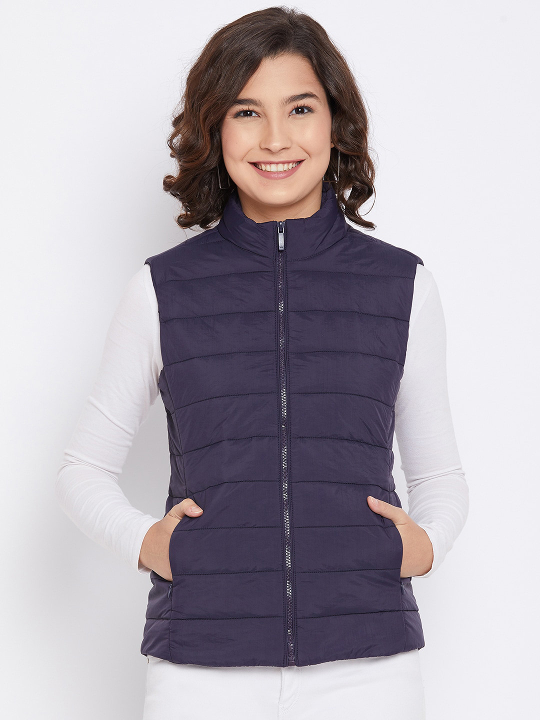 Buy Octave Women Navy Blue Puffer Jacket - Jackets for Women 15744342 ...
