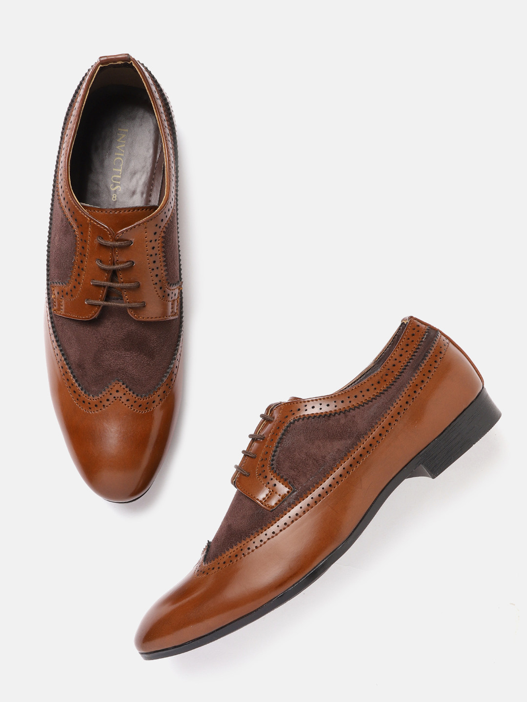 Buy INVICTUS Men Brown Formal Brogues - Formal Shoes for Men 15747716 ...