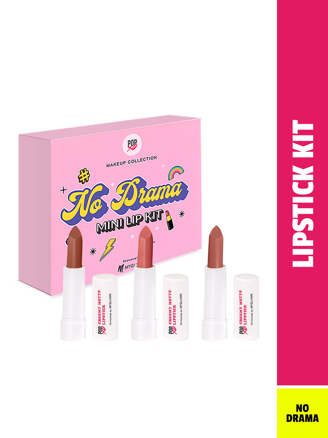 Buy MyGlamm POPxo Makeup Mini Lip Kit No Drama - Makeup Kit for Women ...