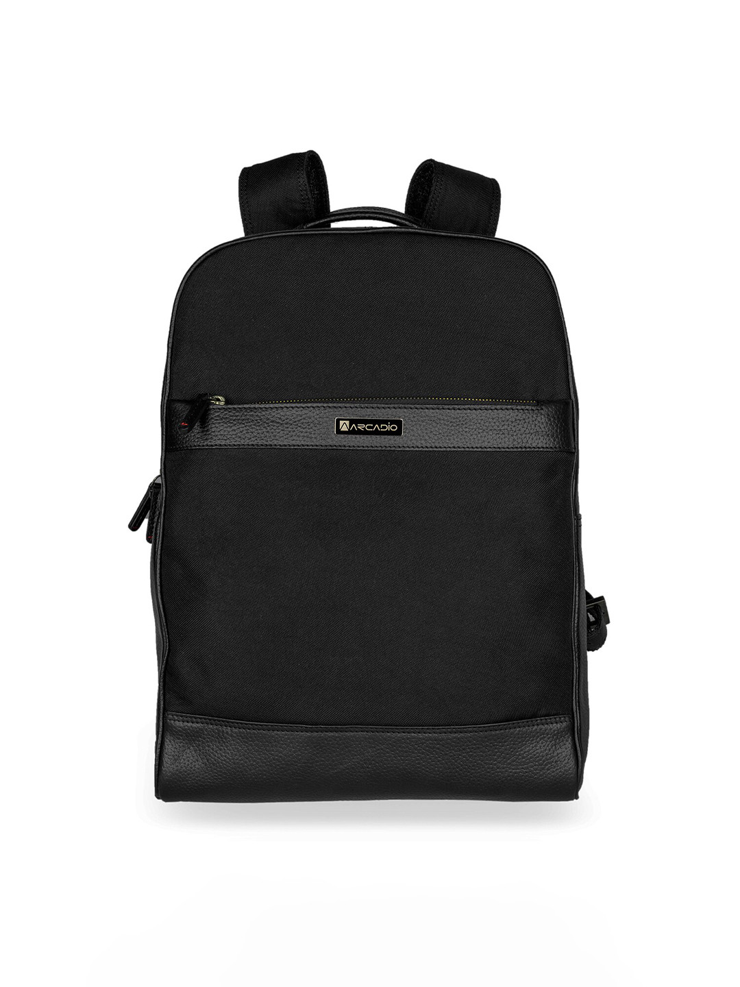 Buy ARCADIO Unisex Black Solid Leather DuraBase Backpack - Backpacks ...