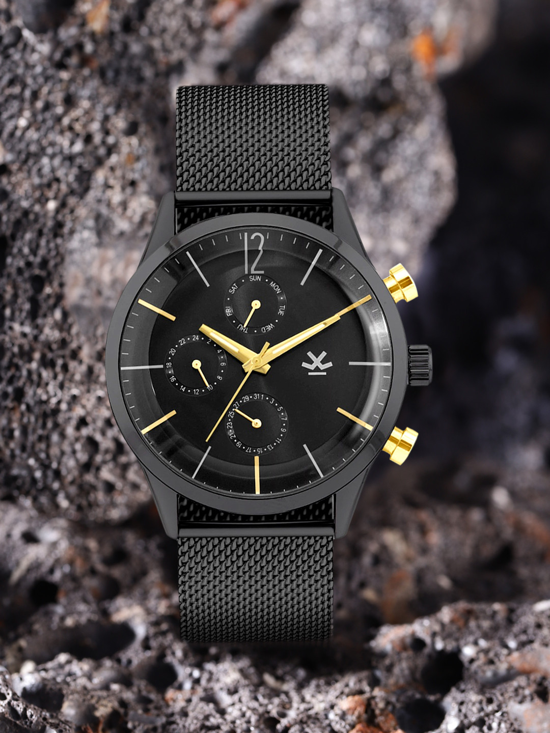 Buy WROGN Men Black Analogue Watch MFB PN W4135G - Watches for Men ...