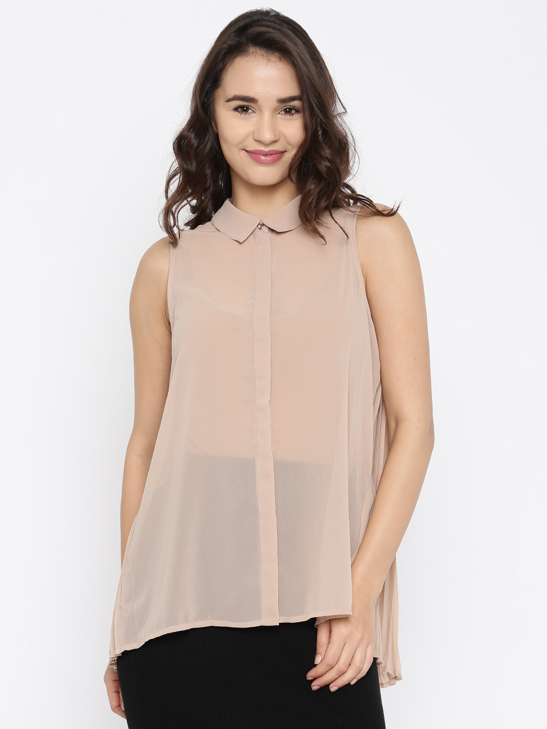 Buy ONLY Women Beige Solid Casual Top - Tops for Women 1576395 | Myntra