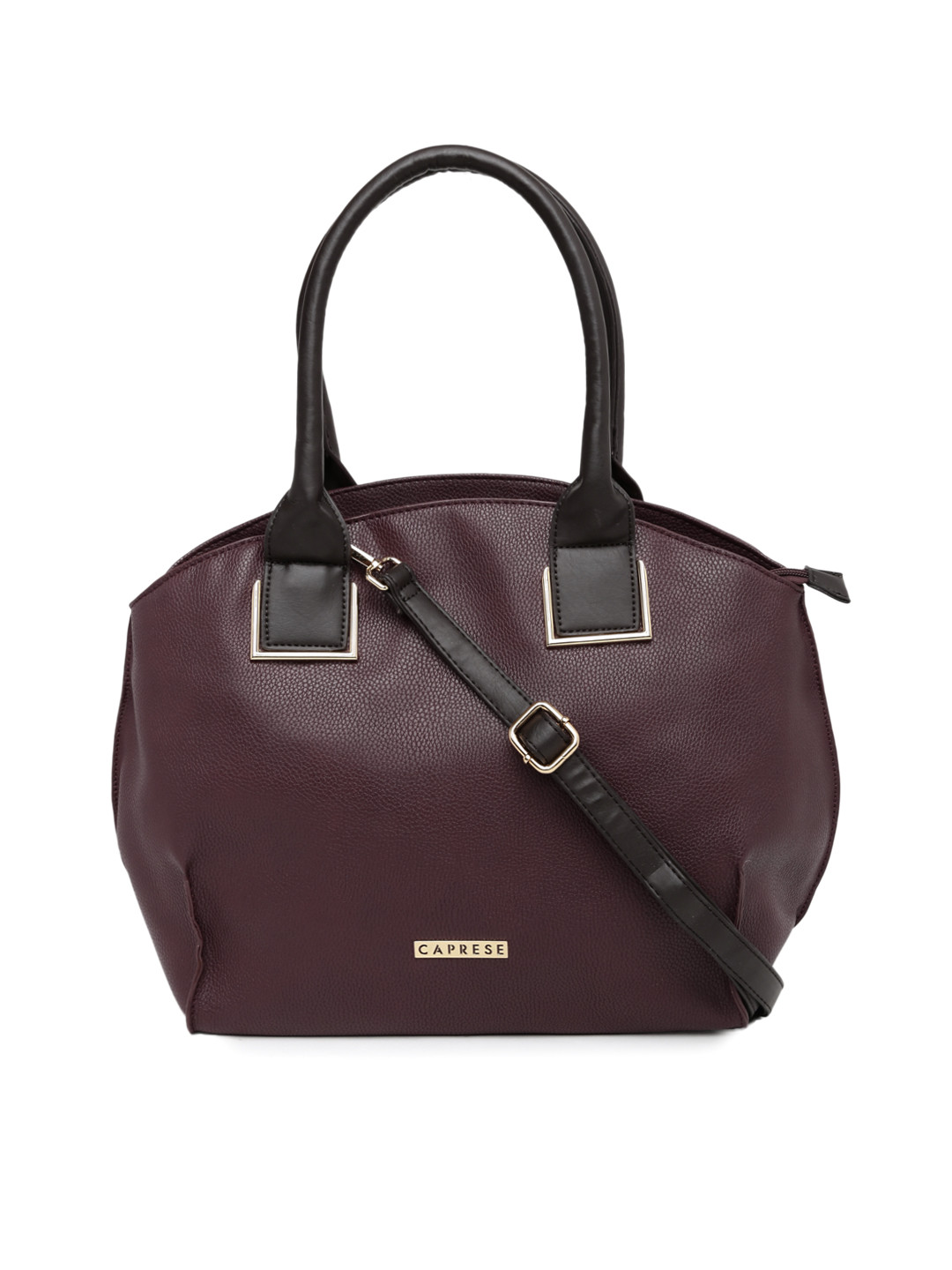 Buy Caprese Maroon Textured Handbag - Handbags for Women 1576465 | Myntra