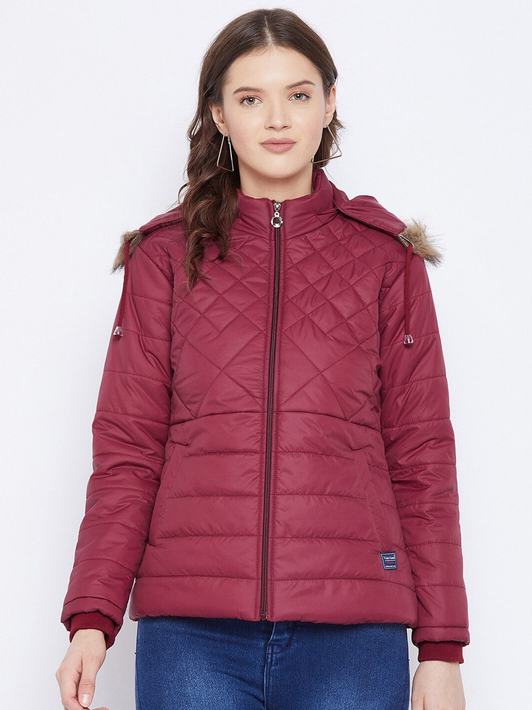 Buy VERO AMORE Women Maroon Insulator Puffer Jacket - Jackets for Women ...
