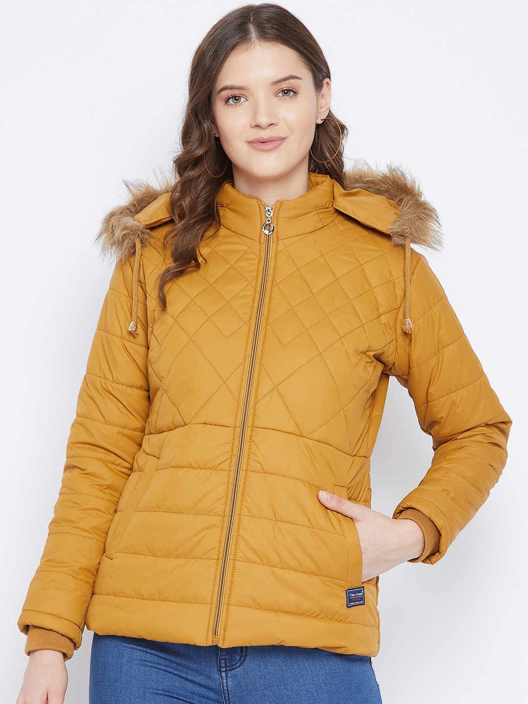 Buy VERO AMORE Women Mustard Insulator Parka Jacket - Jackets for Women ...